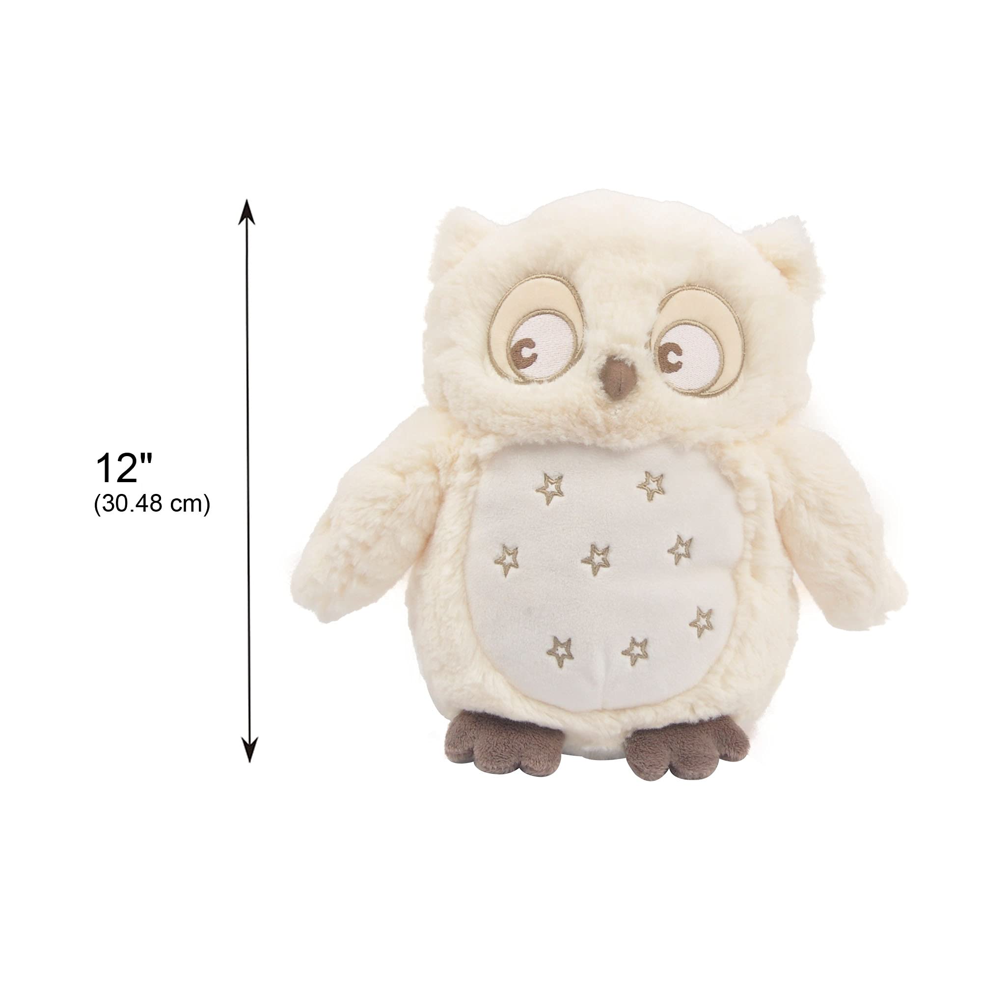Linzy Toys, 12" SOFT DREAMS OWL W/LULLABY & NIGHT LIGHT,Polyester