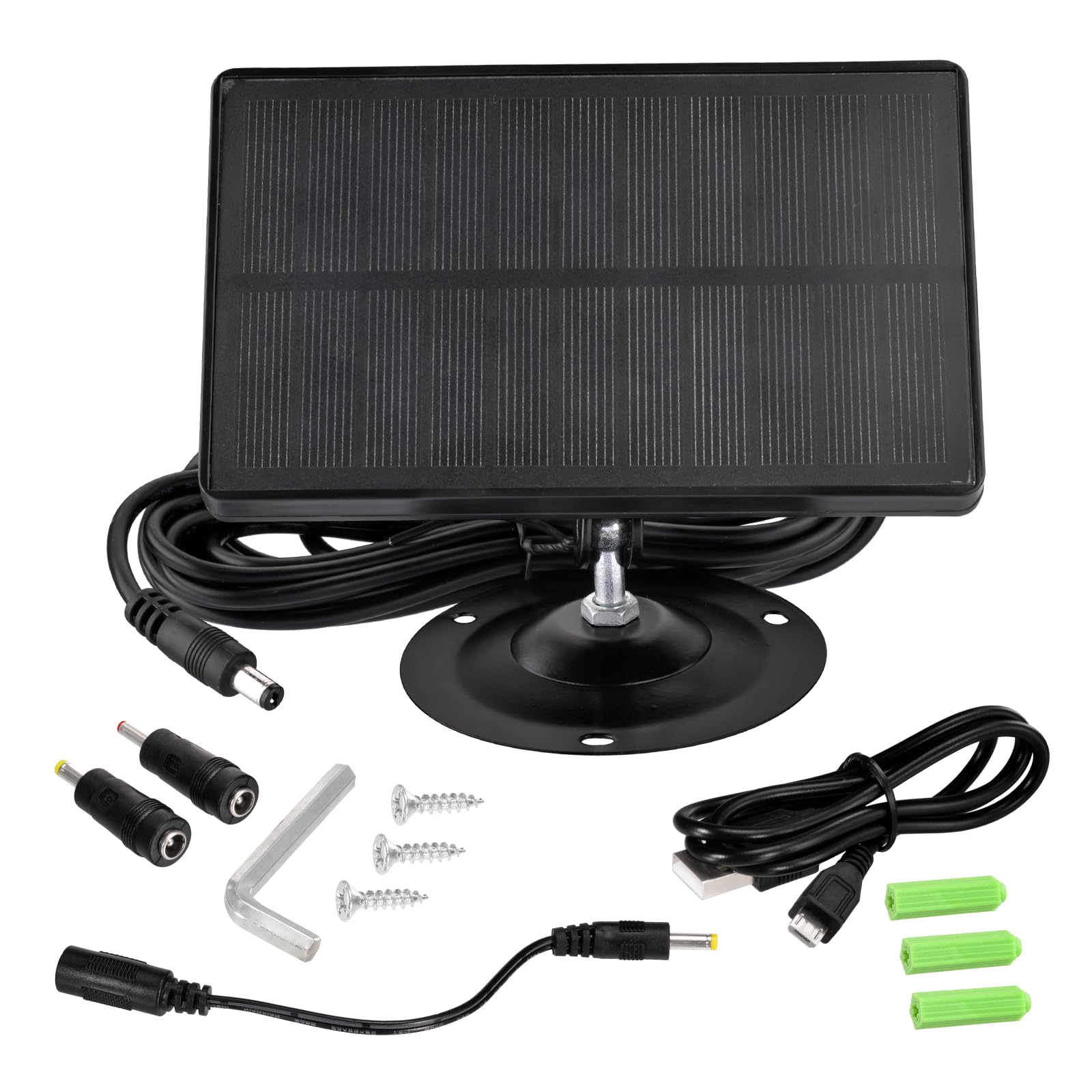 Bingfu Trail Camera 4W [9V] Solar Power Panel Charger Kit Battery Pack 1200mAh Solar Panel with Bracket Fits Most Wireless 4G LTE Cellular Hunting Game Cam Camera Deer Feeder