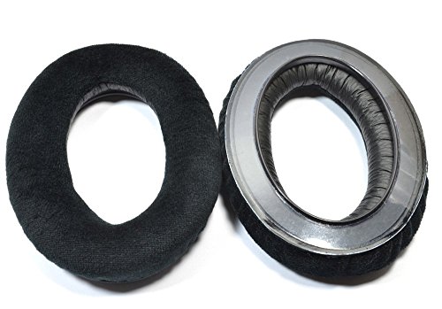 Replacement Earpad Cushions + Inside Tone Tuning Foam Pads for Sennheiser HD600, HD650, HD545, HD565, HD580, Headphones with ITIS Cable Clip