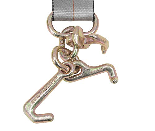Mytee Products Tow Straps V Bridle 3" x 24" w/ RTJ Cluster Hooks 5400 lbs Working Load | Recovery V Strap for Wrecker, Rollback, Car Hauler