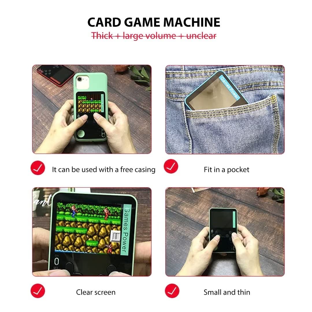 Built-in 500 Classic Games Handheld Retro Video Game Console for Gameboy Kids Gifts Christmas (Green)