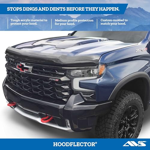 Auto Ventshade [AVS]Hoodflector / Bug Shield | 1999 - 2007 Ford F-250/F-350/F-450/F-550 Super Duty, 2000 - 2005 Ford Excursion, Medium Profile - Smoke, 1 pc. | 21208