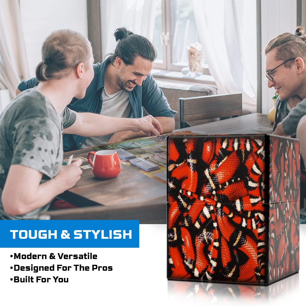 Pirate Lab Artist Series Defender Card Deck Box [200+ Cards] Impact Resistant Card Deck Box - MTG Card Game Case Storage | Snake