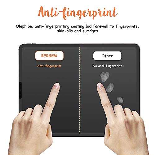 bersem 2-Pack Paperfeel Screen Protector Compatible with iPad Pro 12.9 Inch (2022 & 2021 & 2020 & 2018), iPad Pro 12.9 6th / 5th / 4th / 3rd Generation Matte PET Film for Drawing, Anti-Glare