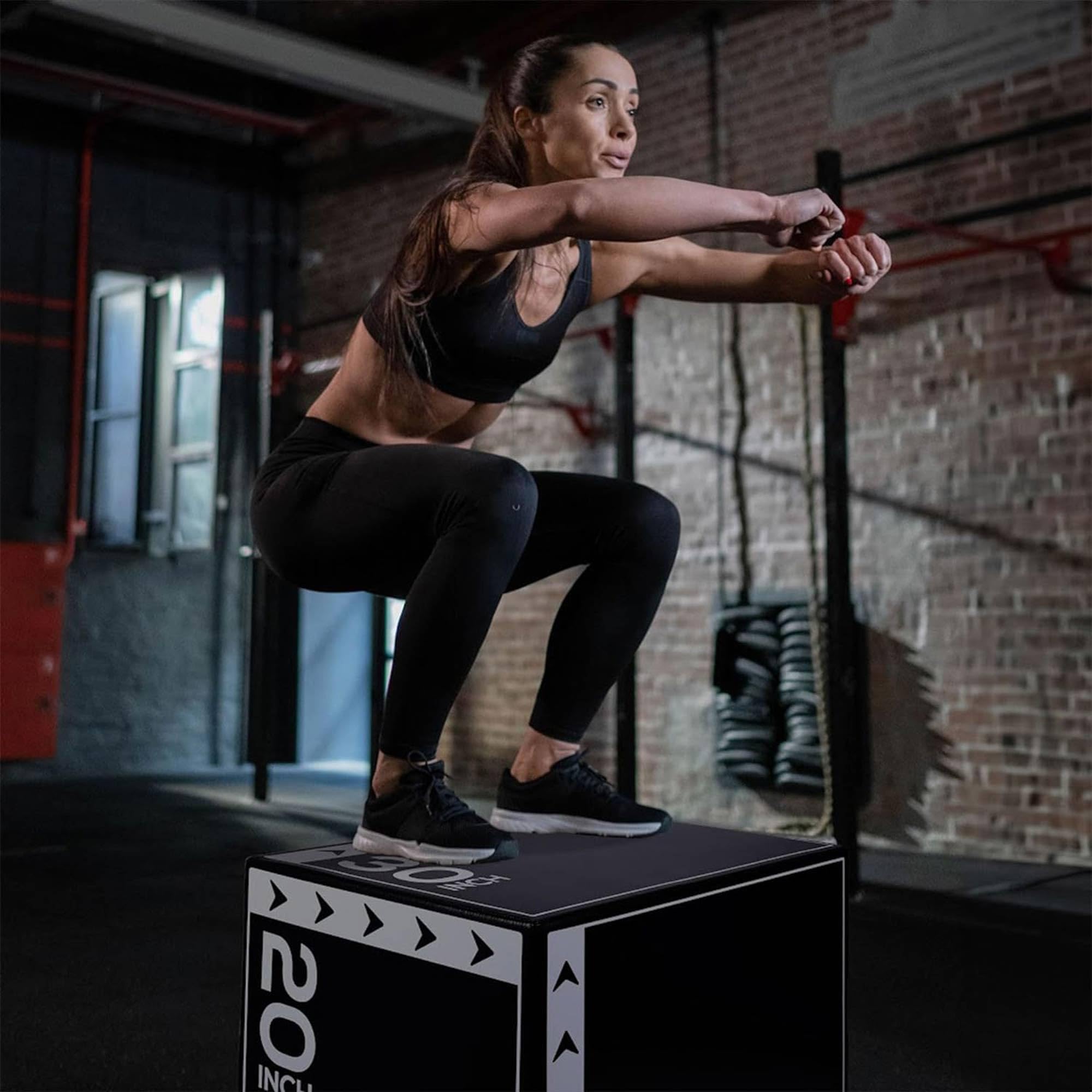BalanceFrom 3 in 1 20 Inch 24 Inch 16 Inch Foam Plyometric Box Jumping Exercise Jumping Trainer, Multi-Color, 10-Pound