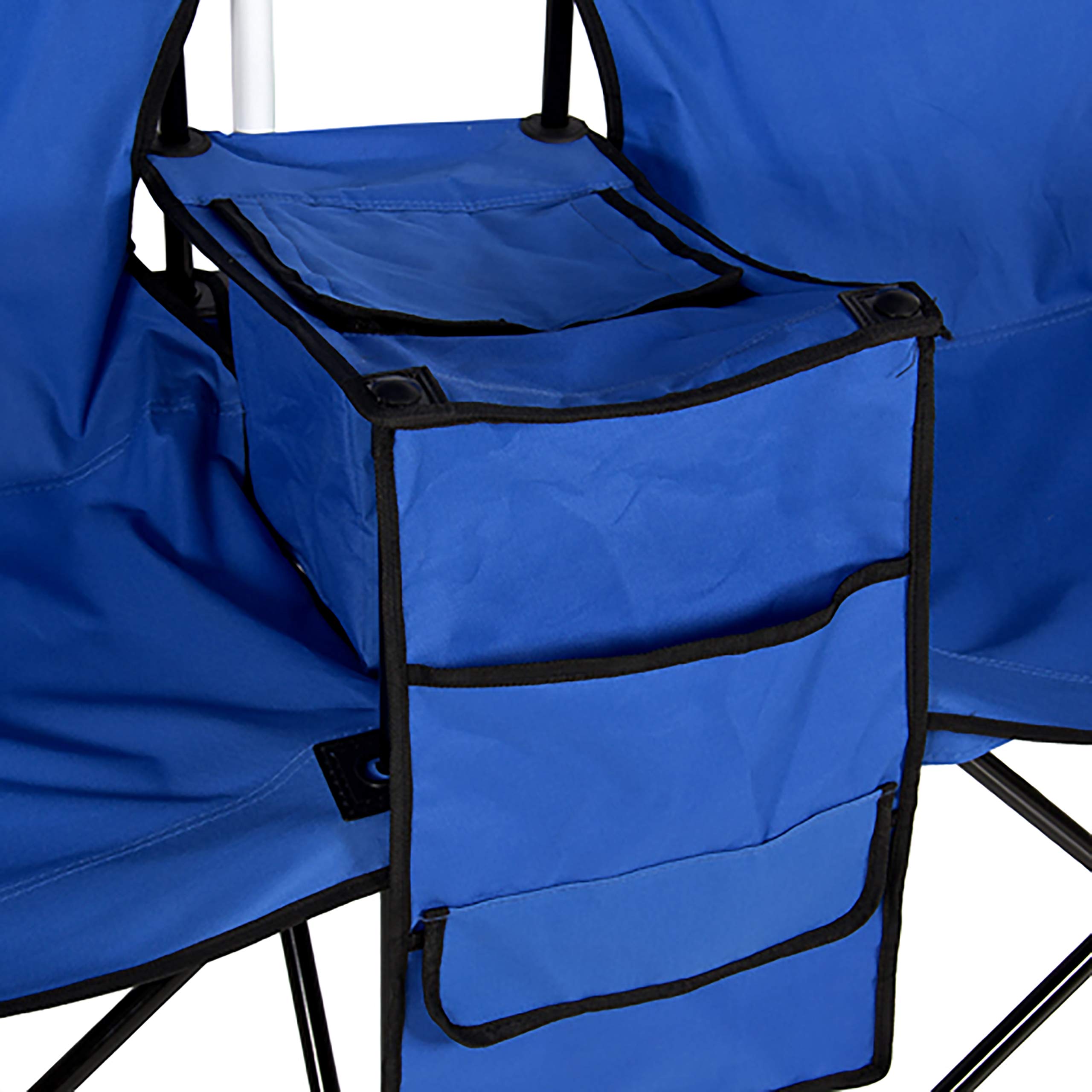Best Choice Products® Picnic Double Folding Chair w Umbrella Table Cooler Fold Up Beach Camping Chair
