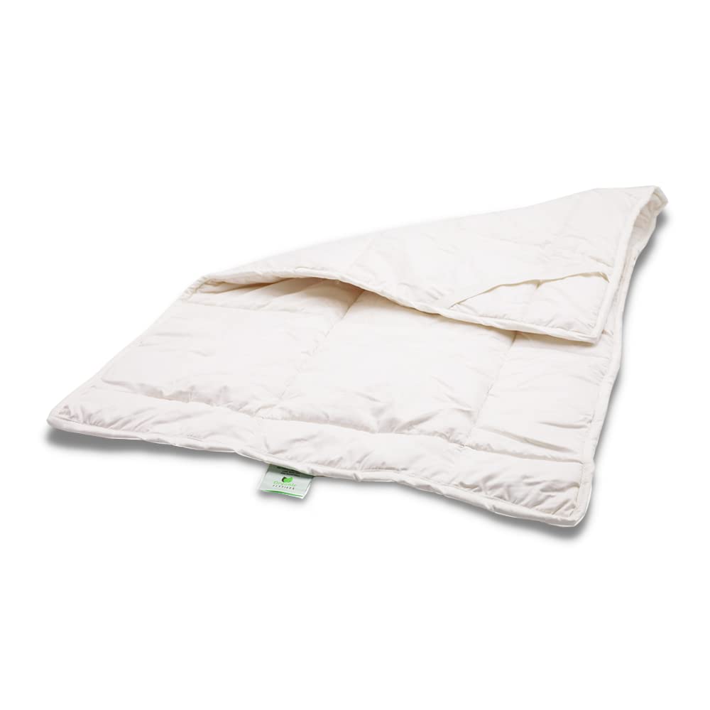 OrganicTextiles Australian Wool Crib Mattress Pad (Cradle Size, 18x36)(Flat),GOTS Certified,Safe Healthy Sleeping Environment,Machine Washable,Soft and Breathable,for Toddler’s,Babies,Boys,Girls