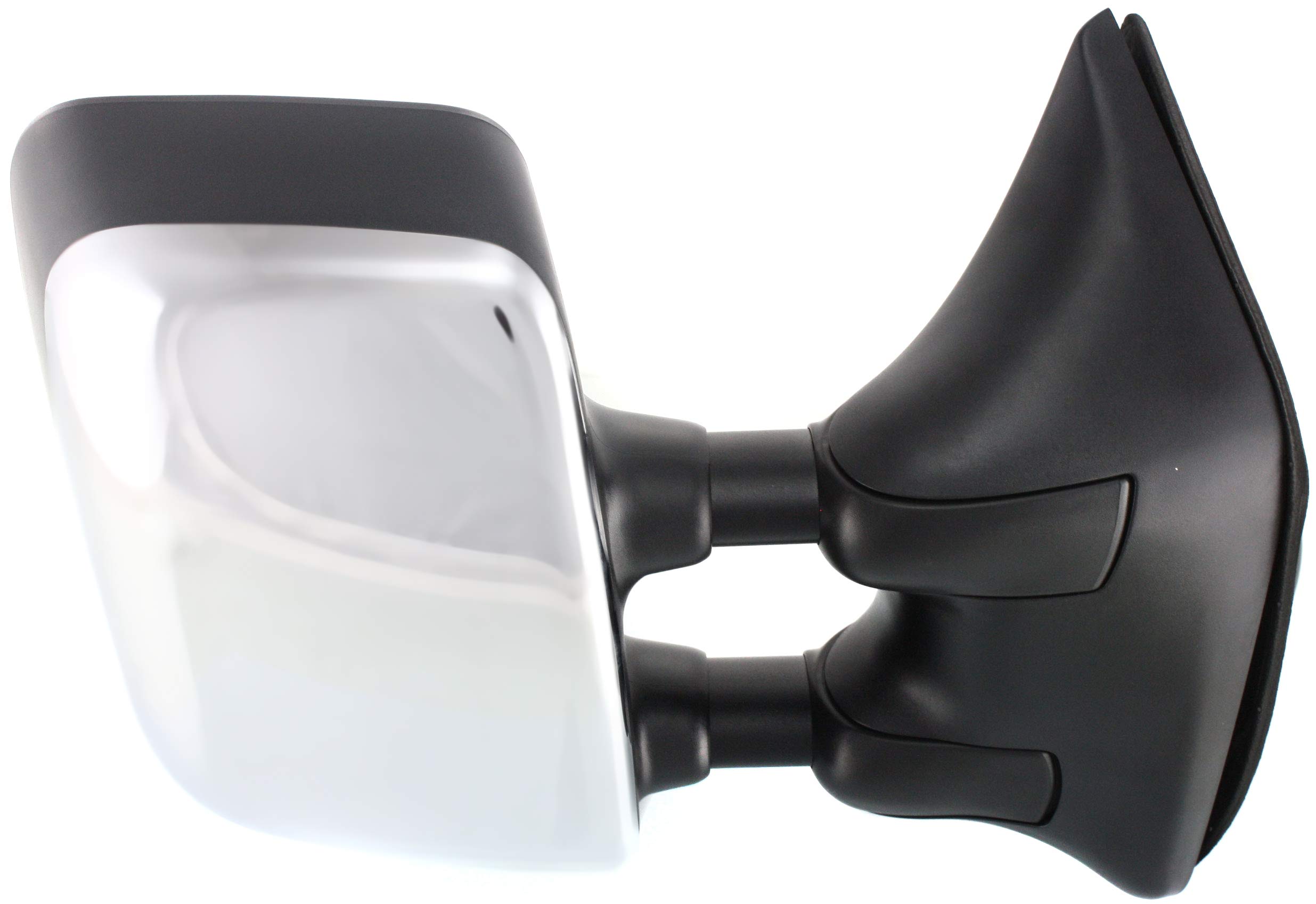 Kool Vue Passenger Side Power Heated Towing Mirror for Nissan Titan 2004-2015 With Memory Chrome With Towing Package