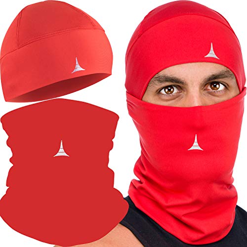 Balaclava Ski Mask - Winter Face Mask for Men & Women - Cold Weather Gear for Skiing, Snowboarding & Motorcycle Riding Red