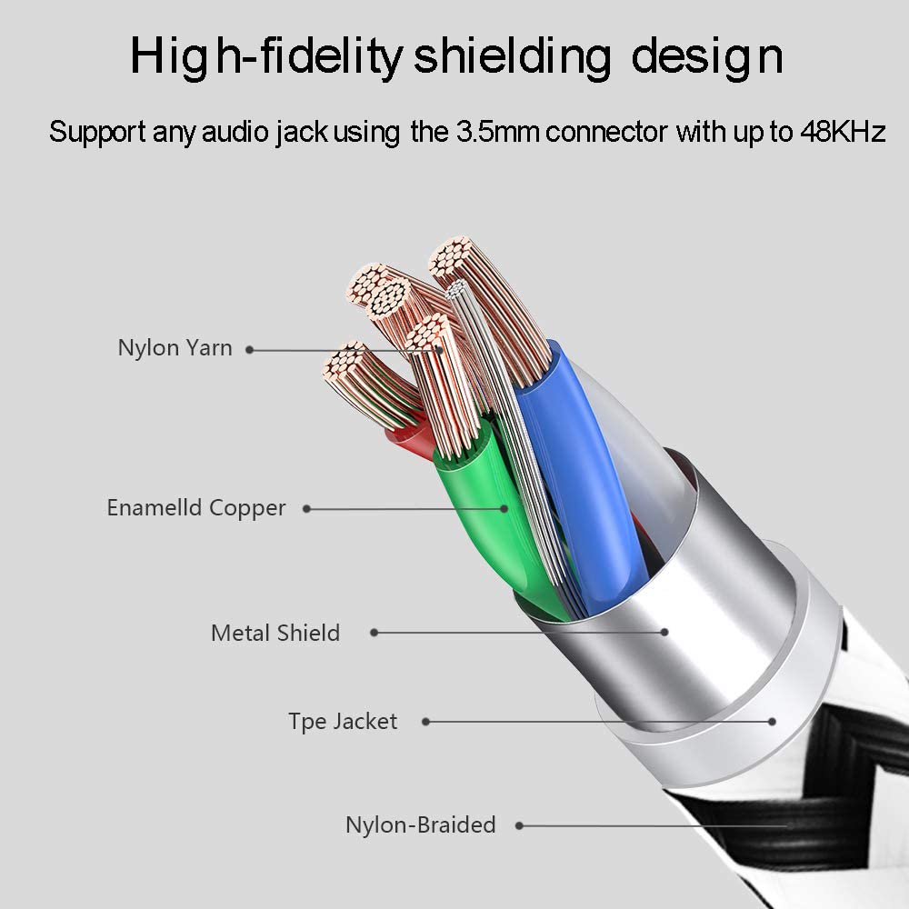 esbeecables AUX Cord for iPhone, 3.3FT [MFi Certified] Lightning to 3.5mm AUX Audio Stereo Cable for iPhone 14/13/ 12/11/ XS/XR/X 8 7/ iPad/iPod to Headphone, Speaker, Home/Car Stereo, Support iOS 16