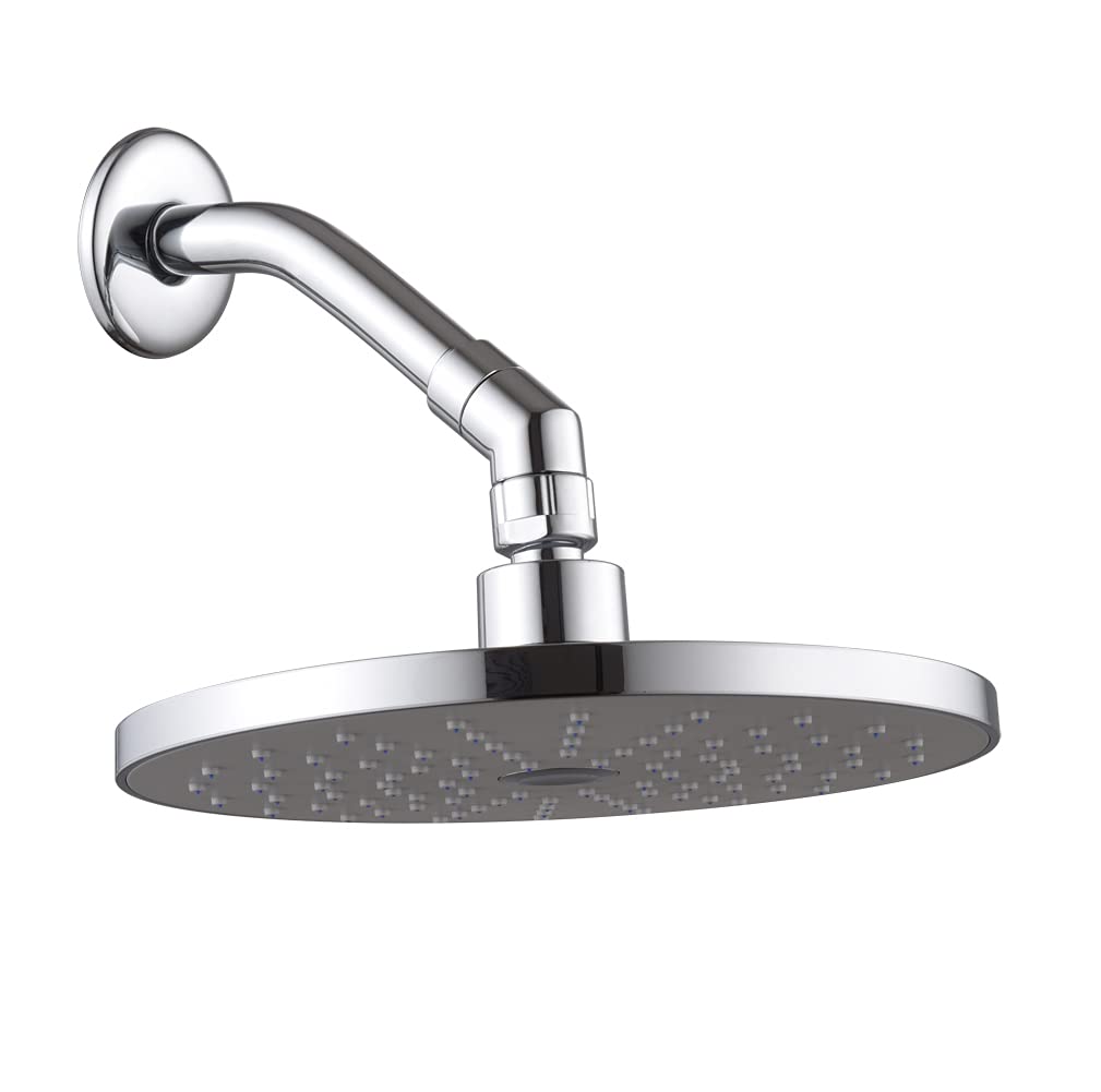 Carvedexquisitely Modern Copper Showerhead Elbow Adapter, 135 Degree Chrome, G1/2" Female and Male