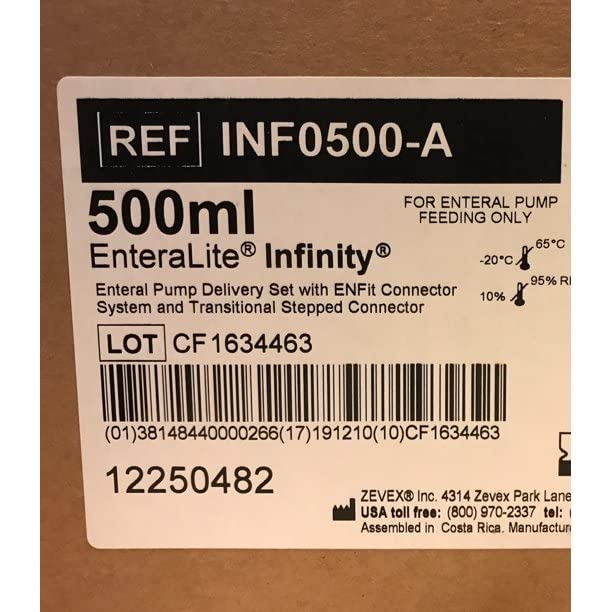 Infinity Feeding Pump Bags INF0500-A Legacy with Transition Connector - 30 Units