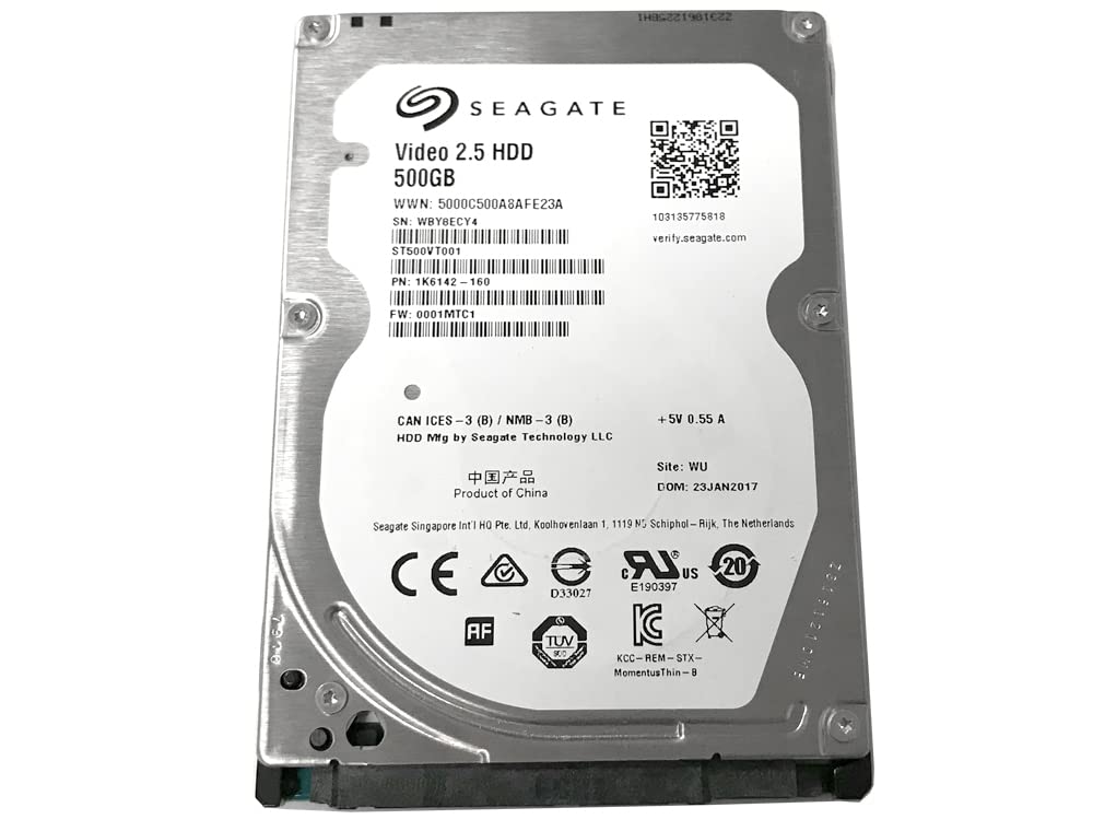 Seagate ST500VT000 Internal Hard Drive 500 GB (6.35 cm (2.5 Inch) 5400 RPM SATA Black