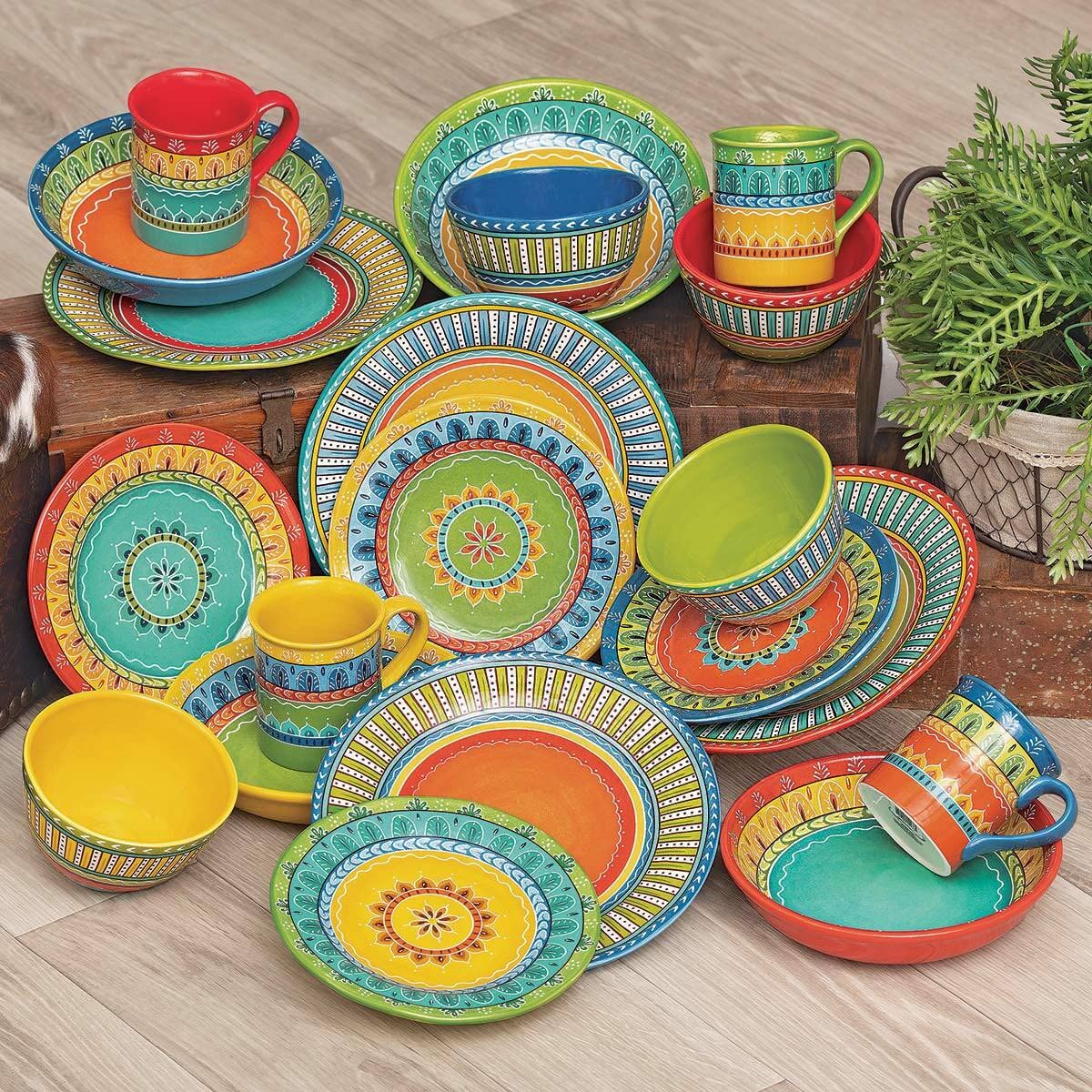 Black Forest Decor Sonoran Splendor Soup/Pasta Bowls - Set of 4