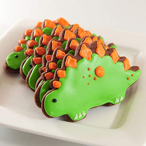 Bonropin Dinosaur Cookie Cutters Set - 7 Piece Stainless Steel Cutters Molds Cutters for Making T-Rex, Stegosaurus, Brontosaurus, Triceratops, Tyrannosaurus, Spinosaurus, Dinosaur Footprint