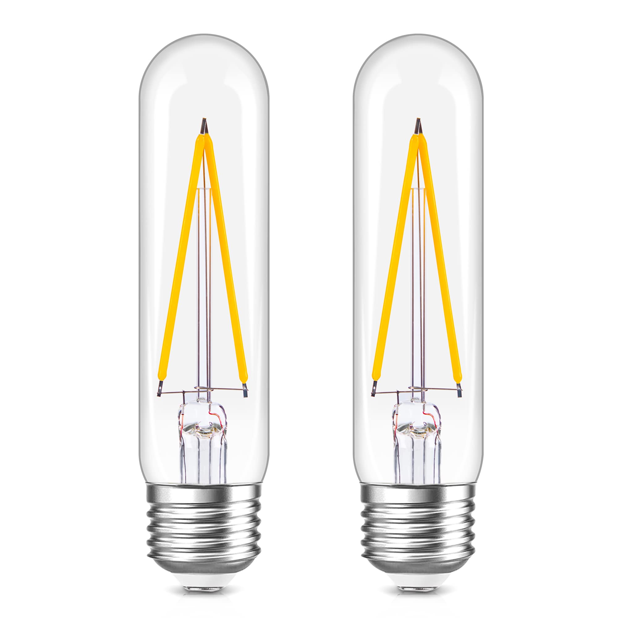 Sphoon Dimmable Tubular Led Bulb E26 led Light Bulb,T10 T30 Vintage LED Bulbs, 40 watt Equal 4W, 2700K Warm White Light Edison Lights Bulbs, AC120V, 400lm, for Chandelier Pendant Lights- 2 Pack