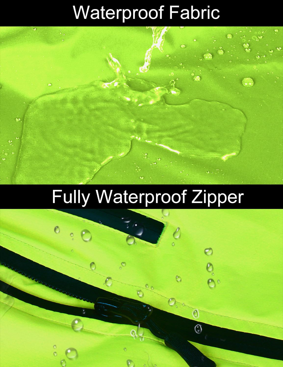 BALEAF Mens Cycling Rain Jacket Windbreaker Waterproof Running Gear Golf Mountain Biking Hood Lightweight Reflective Yellow XL
