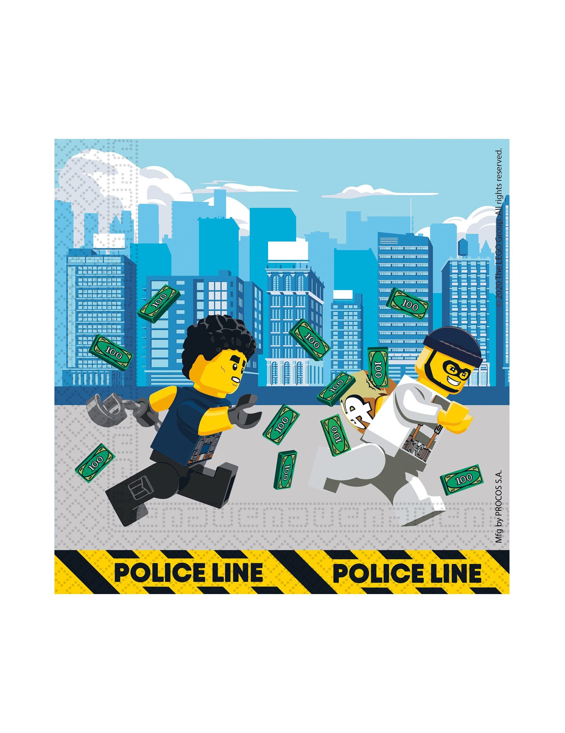 Lego City 2 ply Paper Napkins (20pk - 13x13in / 33x33cms)