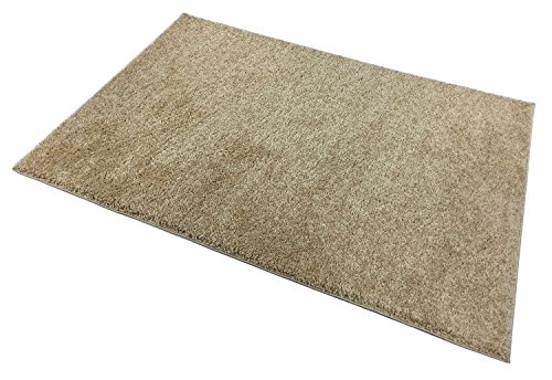 SOHO Shaggy Collection Solid Color Shag Area Rug Rugs 7 Color Options (Beige, 2 x 3)
