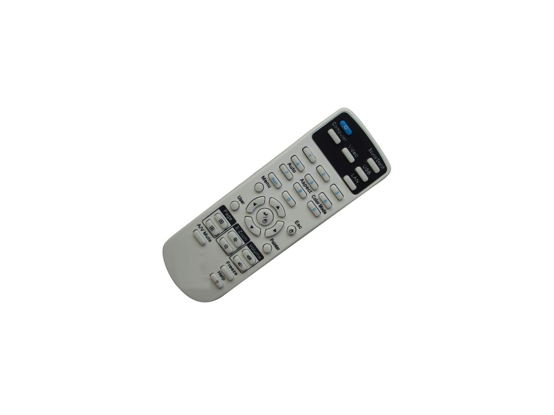 HCDZ Replacement Remote Control for Epson 162636600 H654B H654A EH-TW490 TW5200 TW570 H664B TW410 3LCD Projector