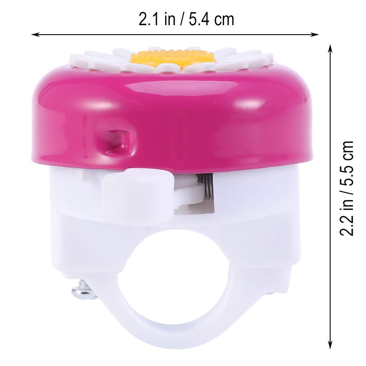 BESPORTBLE Bicycle Bell Ring for Kids Boys Girls Children Bike Bell Cute Bicycle Ring Bell Accessory (Rosy White)