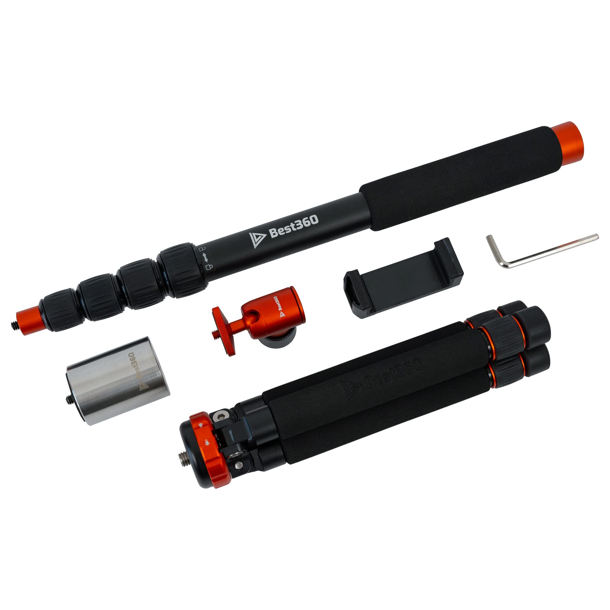 Best360 Monopod Pro Aluminium Edition 2 in 1 360 Camera Stand and Phone Stand