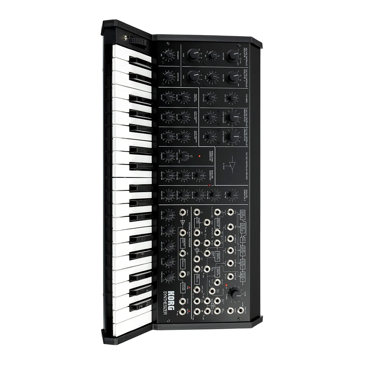 Korg MS-20 FS Monophonic Analog Synthesizer, 2 Oscillators, 37 Mini-Keys, Black