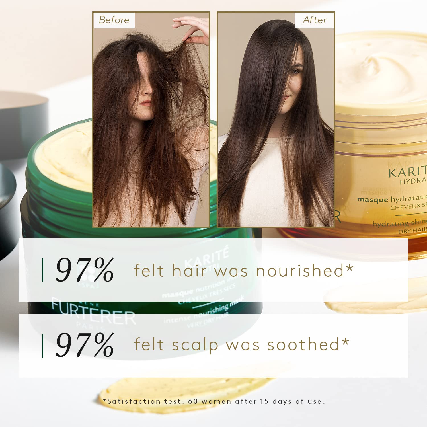 Rene Furterer KARITE NUTRI Intense Nourishing Shampoo, Very Dry Damaged Hair, Shea Oil, Shea Butter, Pump, 20.2 oz.