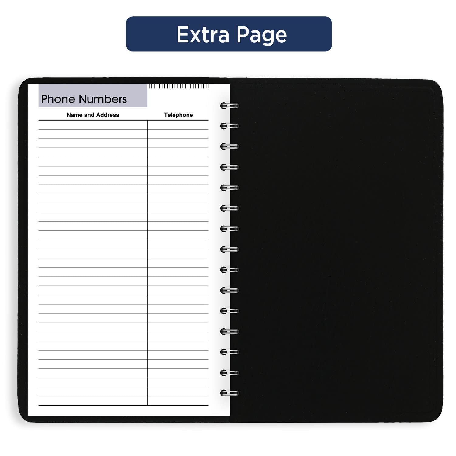 AT-A-GLANCE 2024 Daily Planner, DayMinder, Open Scheduling, 5" x 8", Small, Black (SK460024)