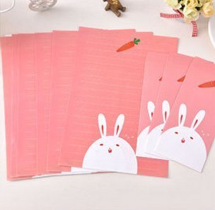 SCStyle 30 Cute Lovely Kawaii Cartoon Animal Design Version 2 Writing Stationery Paper with 15 Envelope