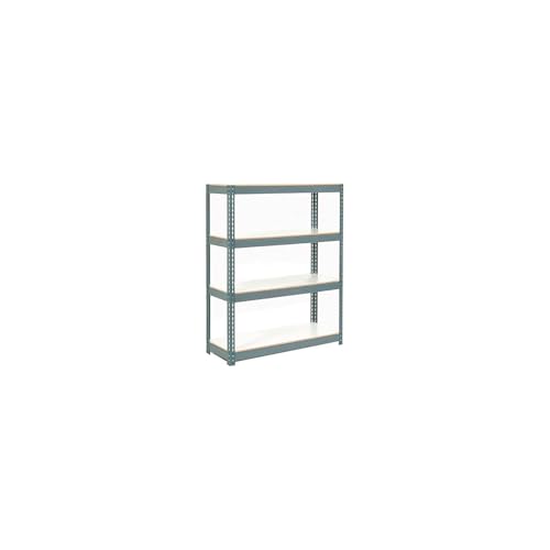 Global Industrial Extra Heavy Duty Shelving 48Wx18Dx96H 6 Shelves 1500 lbs. Cap. Per Shelf GRY