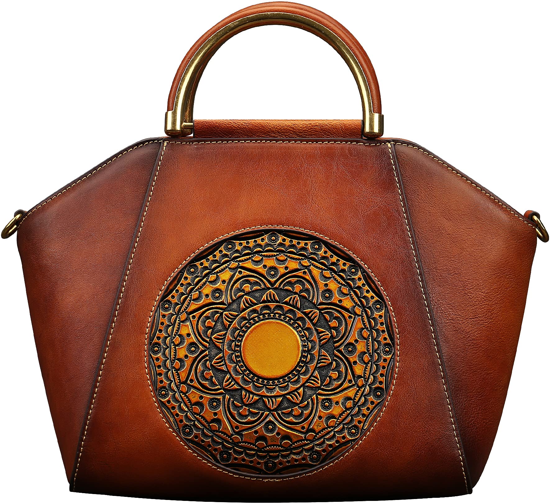 Bundle of Zhuo Liang Vintage Italian Leather Handbag and Vintage Shoulder Strap