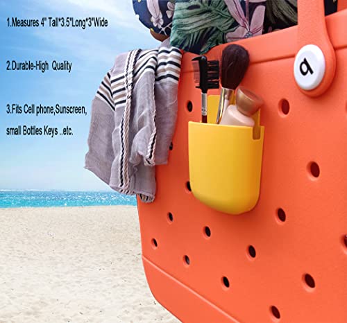 nsgglecher Charm Accessories Insert Suitable for Bogg Bags and Tote Bags, Hold Phone, Keys, Lipsticks,Wallet, Handy with Your Bogg Bags (yellow)