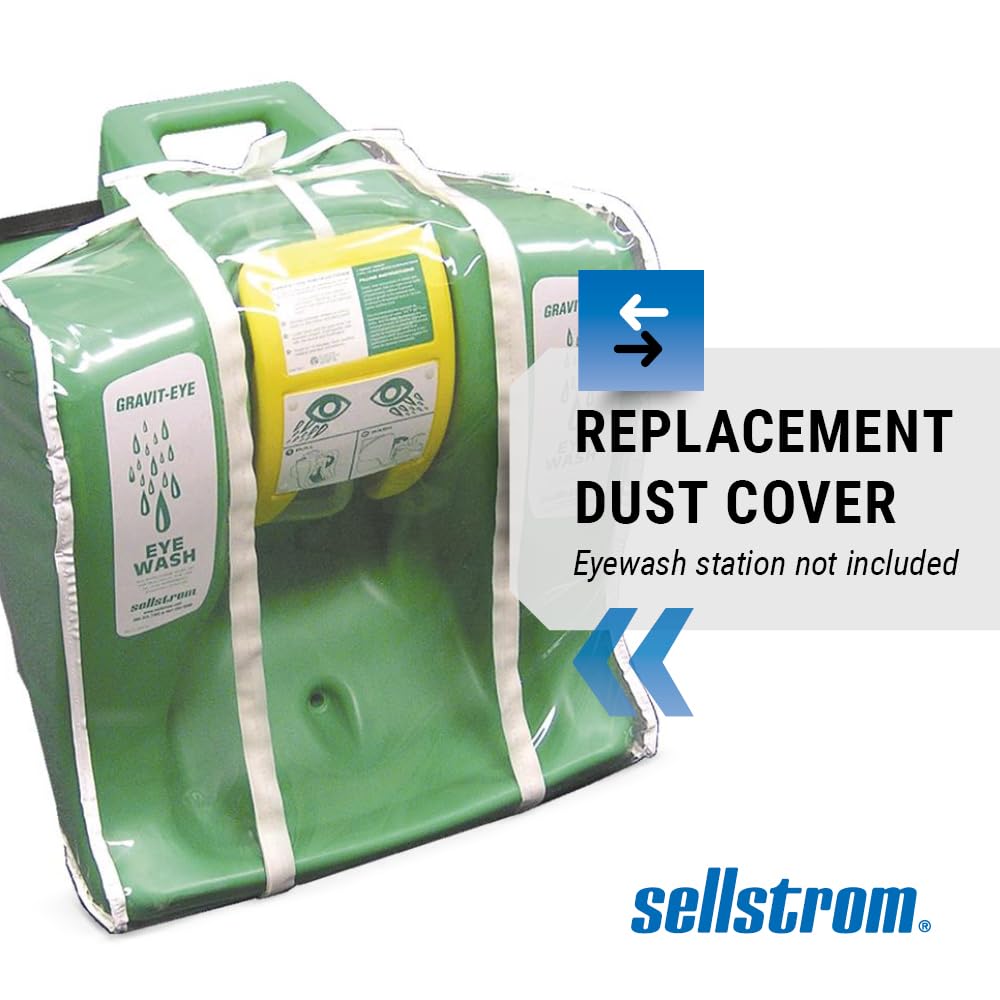 Sellstrom Clear Vinyl Replacement Dust Cover, For 16 Gallon Gravity-Flow Portable Eye Wash Station (Eyewash Station Not Included), S90335