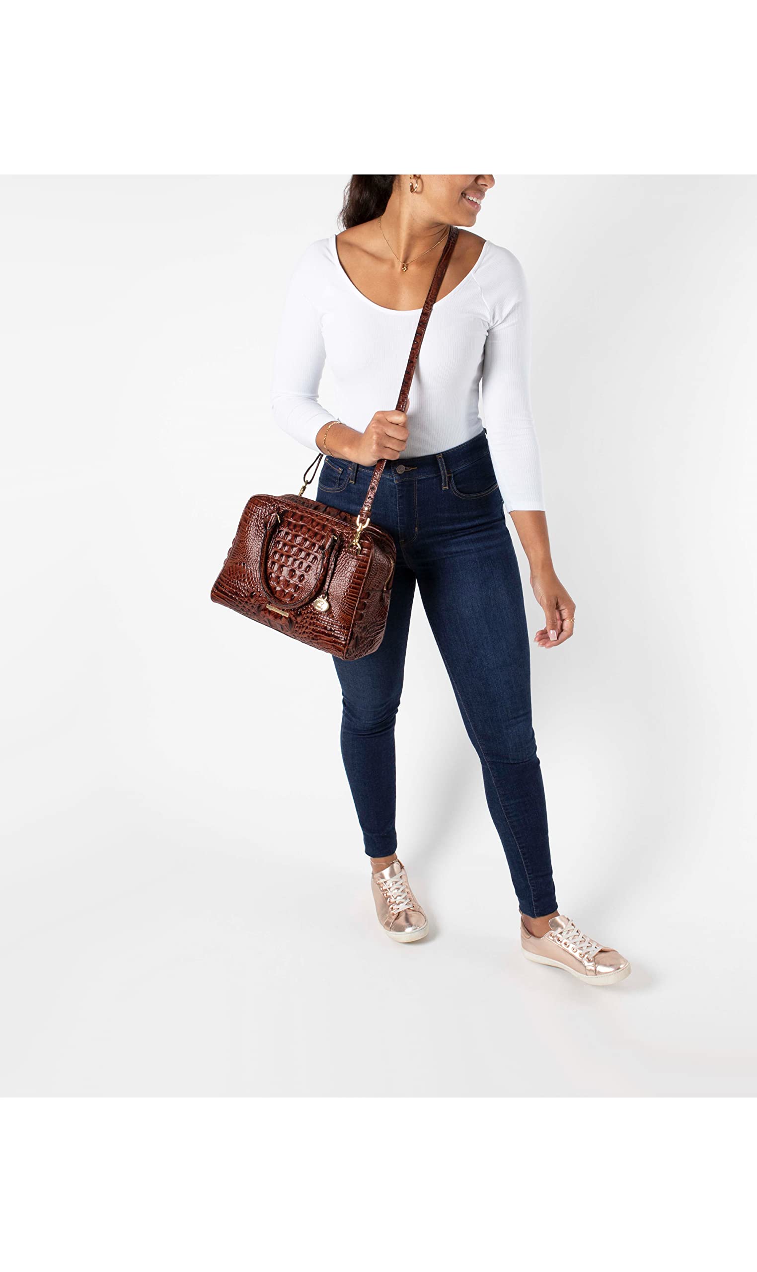 BRAHMIN Pink Cobra Ombre Melbourne Marissa