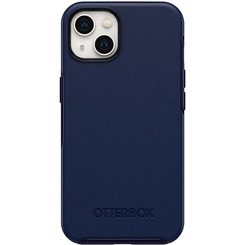 OtterBox iPhone 13 Symmetry Series+ Case - Navy Captain, Ultra-Sleek, Snaps to MagSafe, Raised Edges Protect Camera & Screen