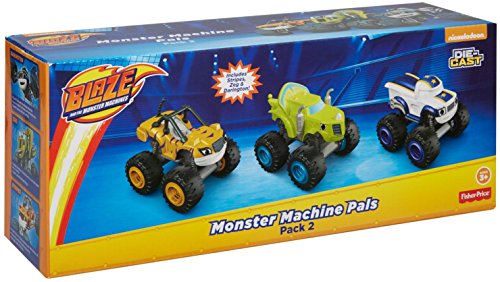 Fisher-Price Nickelodeon Blaze & The Monster Machines, 3 Pack Die-Cast Pack #2