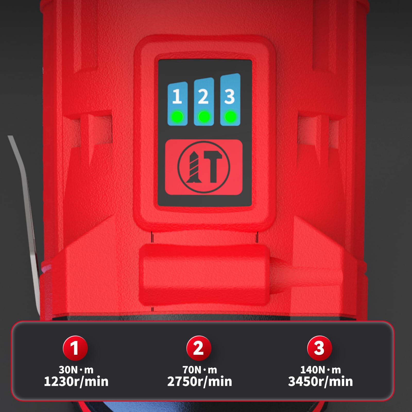 Cordless Impact Driver Kit 16.8V Max Torque 140Nm(105ft-lbs)High Rotation Electric Impact Driver Brushless Motor Continuously Variable Rechargeable 1/4" impact driver 2.0Ah Batteries