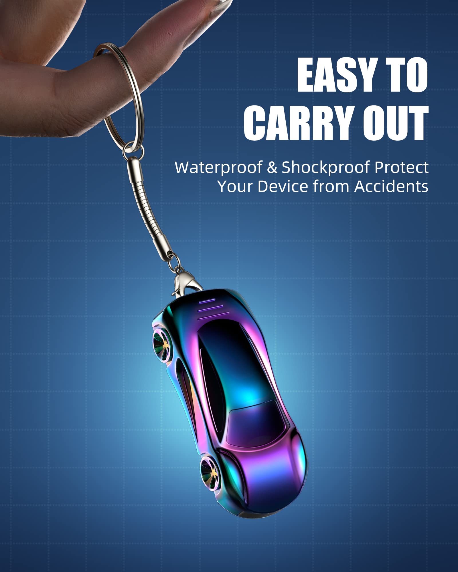 Bilious 128GB Flash Drive Sports Car Series Metal Waterproof USB 2.0 Thumb Drive Memory Stick Small Size USB Drive Gift
