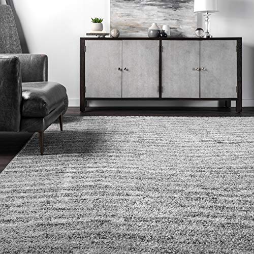 nuLOOM Sherill Abstract Transitional Area Rug, 6' 7" x 9', Grey
