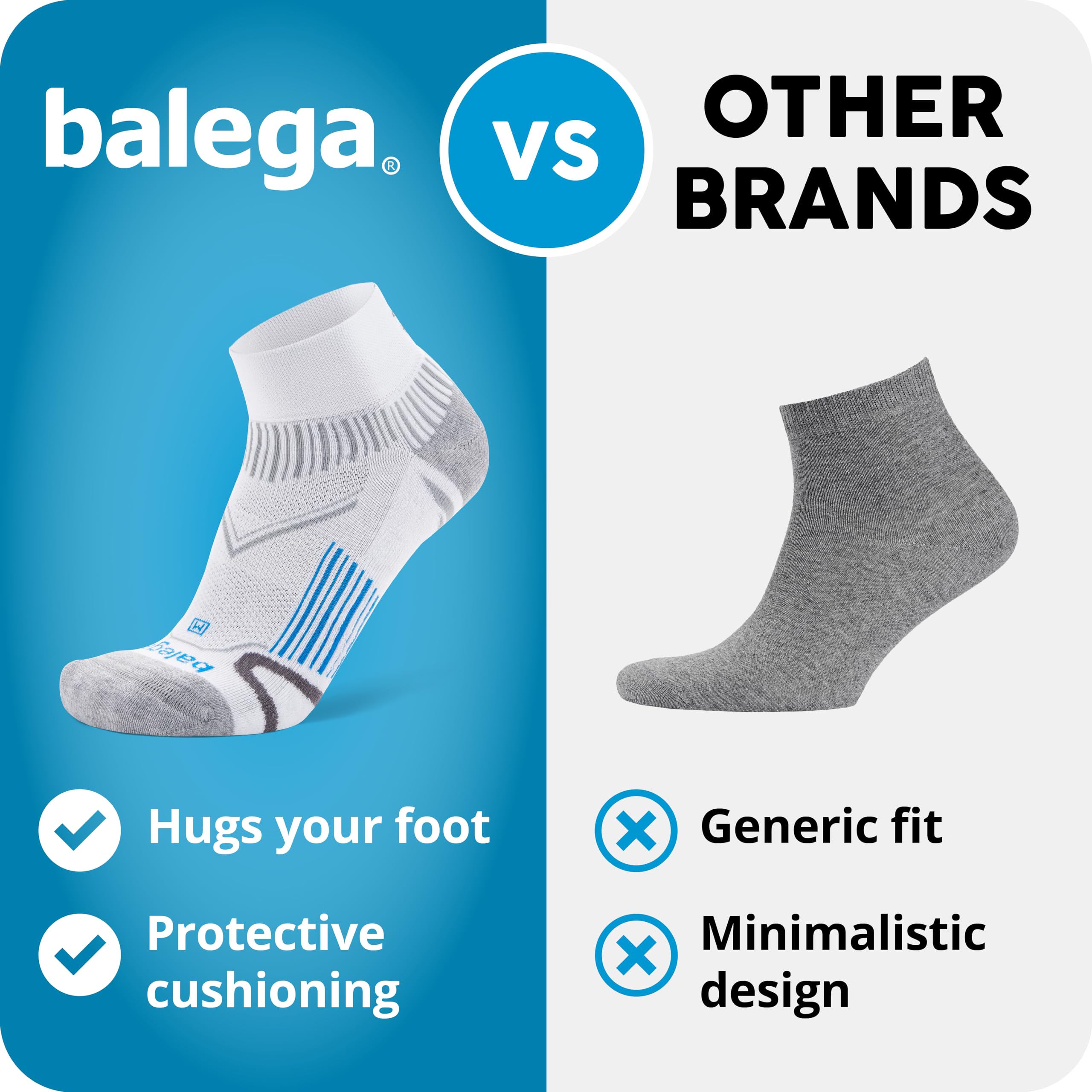 Balega Enduro Physical Trainer Arch Support Performance Crew Athletic Running Socks for Men and Women (1 Pair), Black, Small