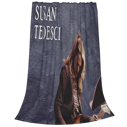 Flannel Blanket Susan Tedeschi Soft Lightweight Throw Blanket Warm Durable Sofa Couch Decor Beding 50"X40"