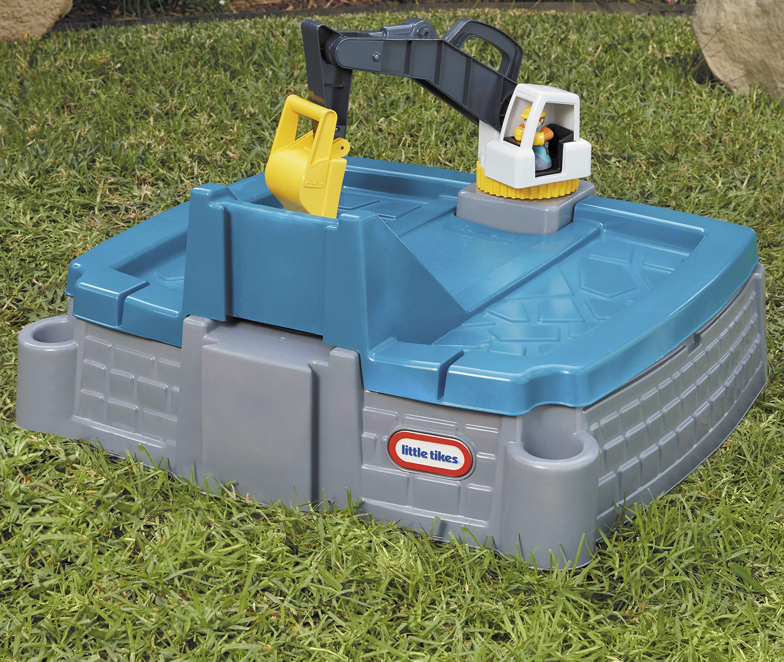 Little Tikes Dirt Diggers Excavator Sandbox for Kids, Including lid and Play Sand Accessories,Multicolor