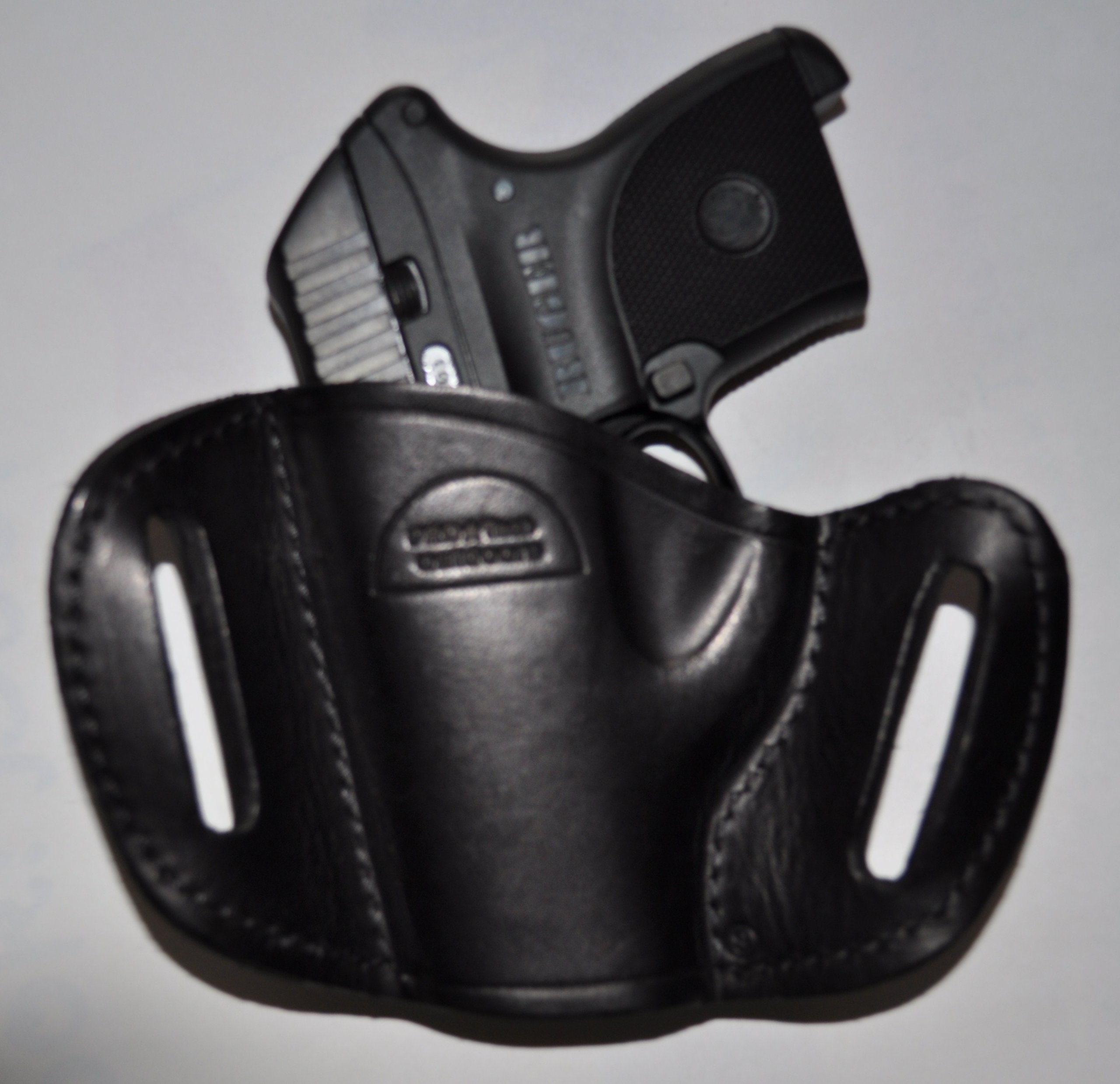 Black Leather Belt Holster for Ruger LCP .380