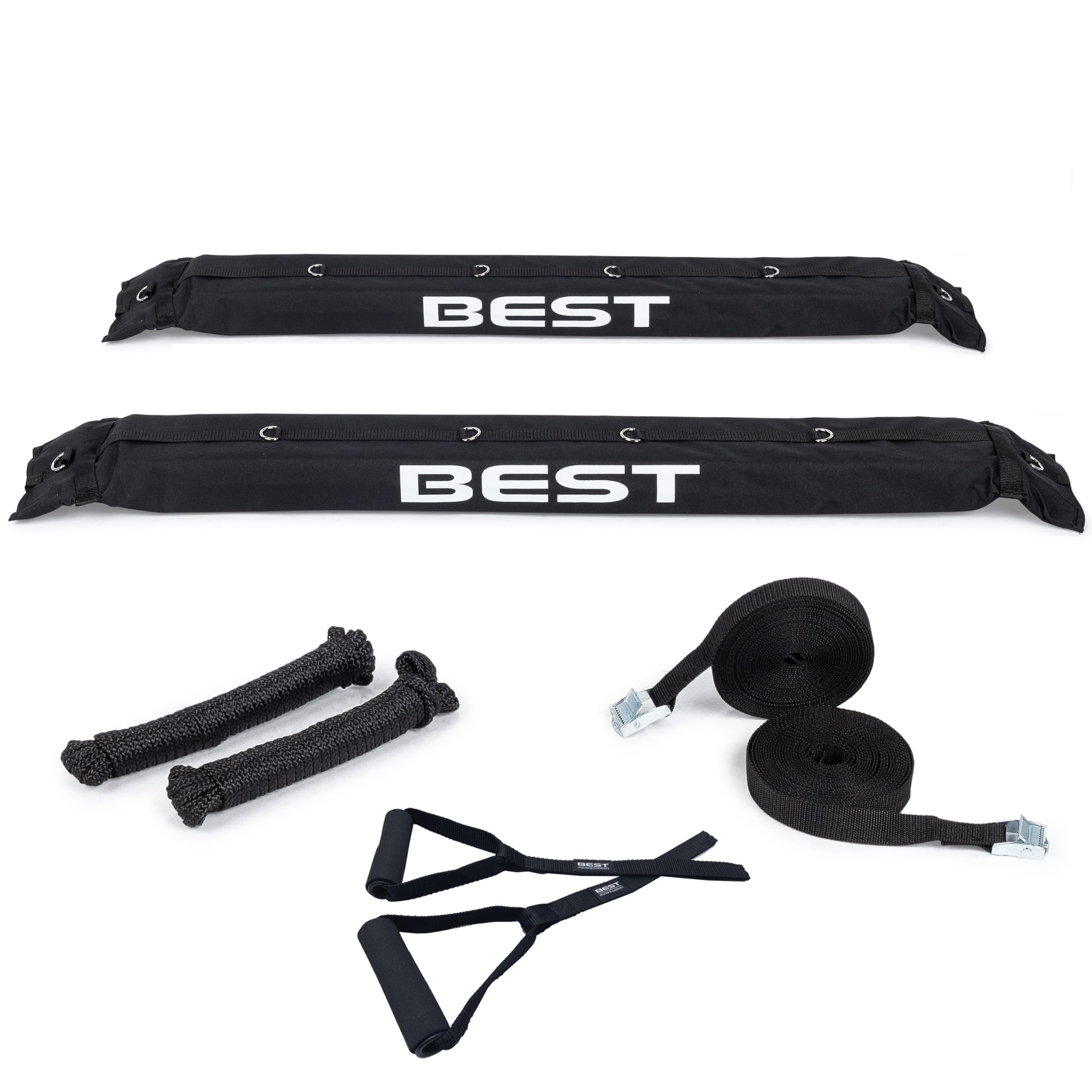 Best Marine and Outdoors Soft Roof Rack Pads, Premium Kayak Roof Racks for Canoes, SUP Paddle Boards & Surfboards, Luggage Carrier for Cars Without Crossbars