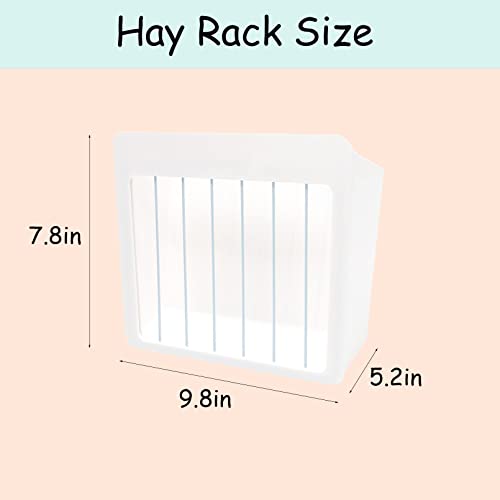 HAMILEDYI Hay Feeder Rack Plastic for Rabbits Hanging Timothy Hay Dispenser Bunny Grass Holder Less Wasted for Chinchilla Guinea Pigs and Other Small Animals