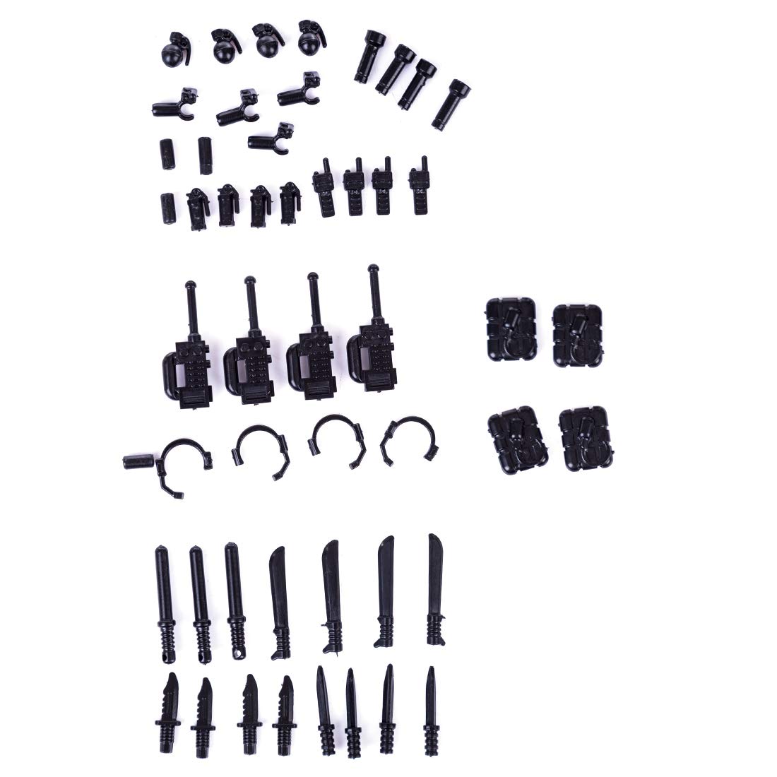 Lingxuinfo 192Pcs Military Army Weapons Toy Weapon Accessories for Brick Figures Army Weapons Sandbag Bricks Building Blocks Toy Compatible with Major Brand