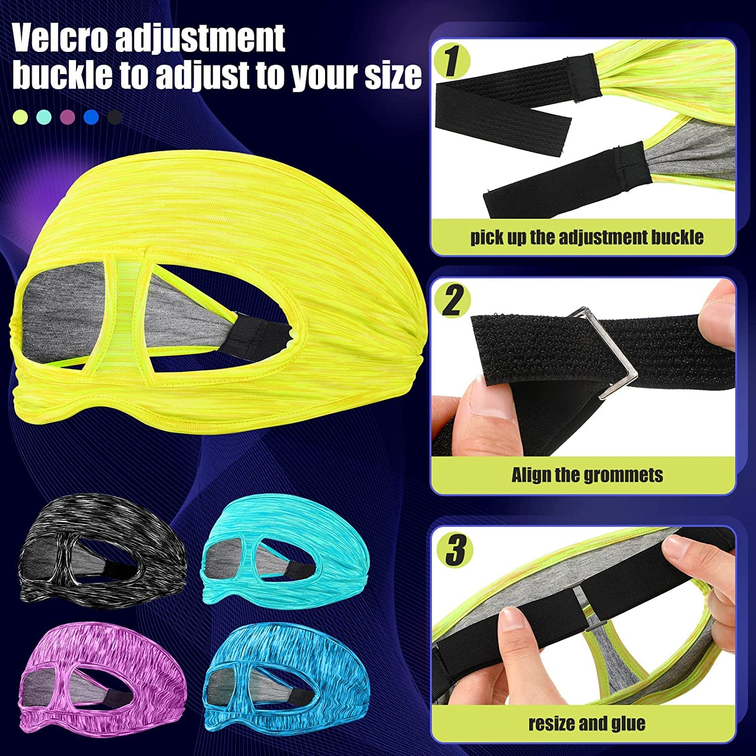 BOGUT VR Masks Face Sweat Band, Breathable Elastic Sweat GuarDesigned Adjustable Home VR Eye Mask, Compatible with Oculus Quest 2 Virtual Reality Headset for Use VR Workouts Supernatual (3pcs)