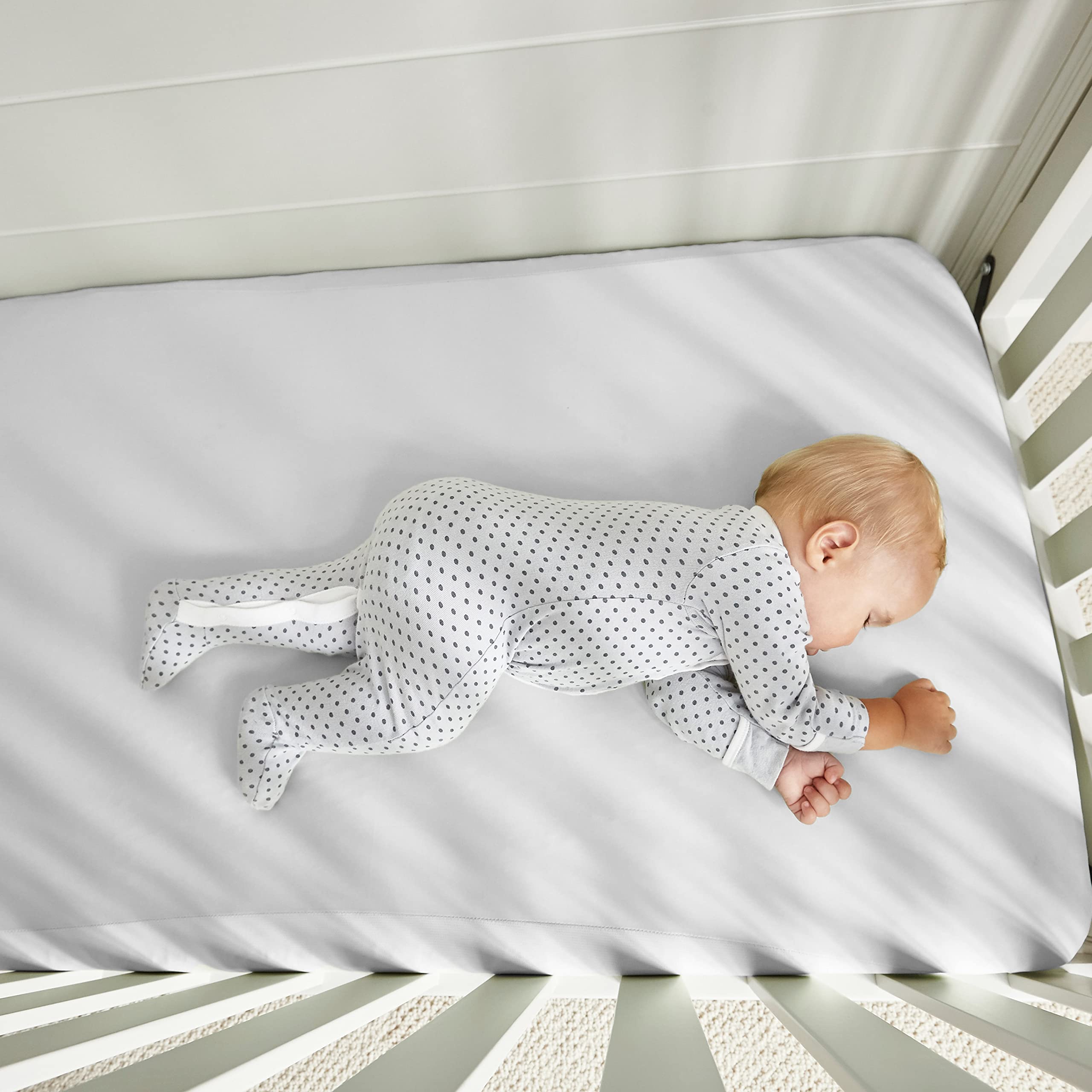 Bedgear Baby Dri-Tec Performance Crib Sheet β Bright White Baby Sheet β Moisture Wicking by Dri-Tec Technology β Breathable and Fitted Crib Sheet