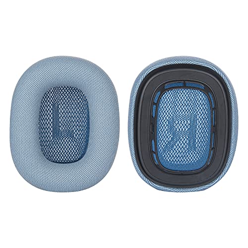 Geekria QuickFit Replacement Ear Pads for Airpods MAX Headphones Ear Cushions, Headset Earpads, Ear Cups Cover Repair Parts (Blue)